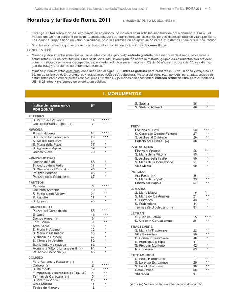 Mini Guia Roma | PDF