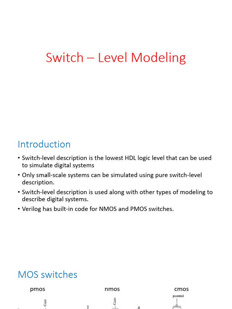 Switch - Level Modeling | PDF