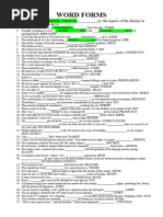 C1-C2 Word Formation Exercises | PDF | Reason