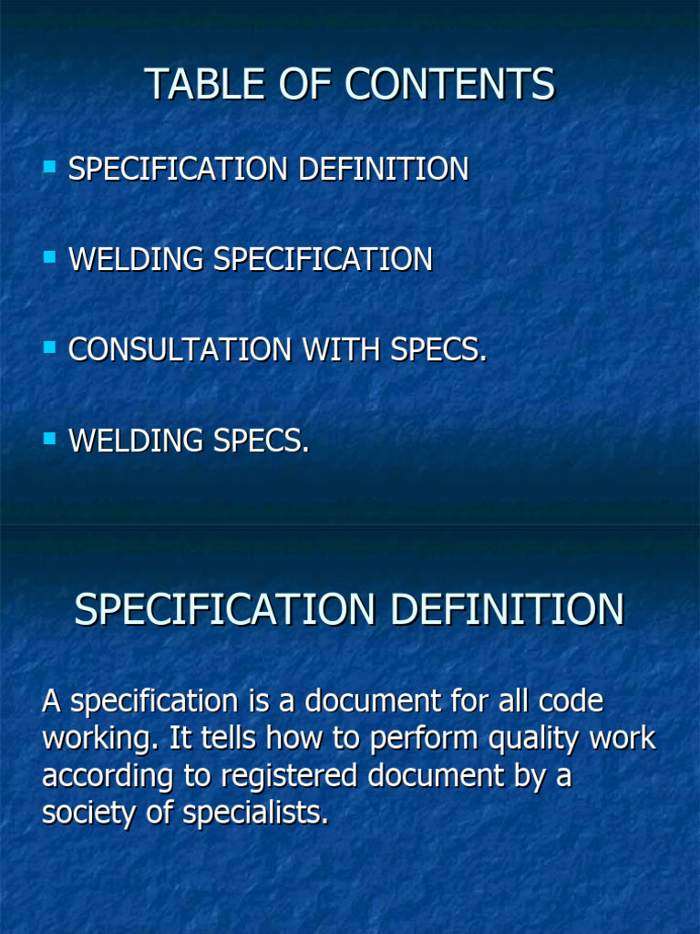 Welding Specification | PDF