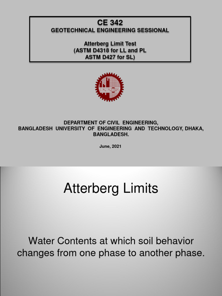 Atterberg Limit | PDF