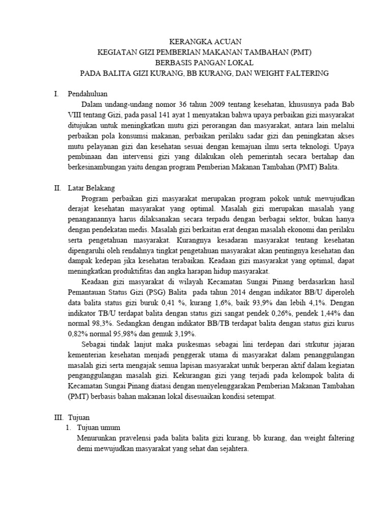 KAK PMT Balita | PDF