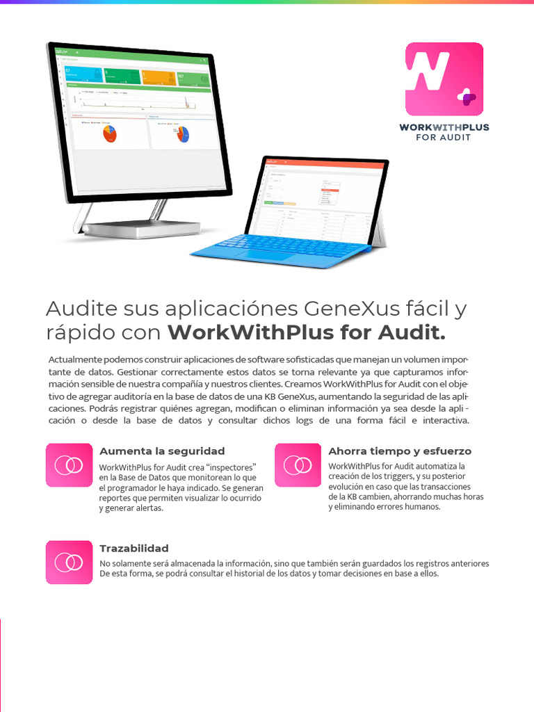 Folleto WorkWithPlus For Audit | PDF | Bases de datos | Servidor SQL de Microsoft