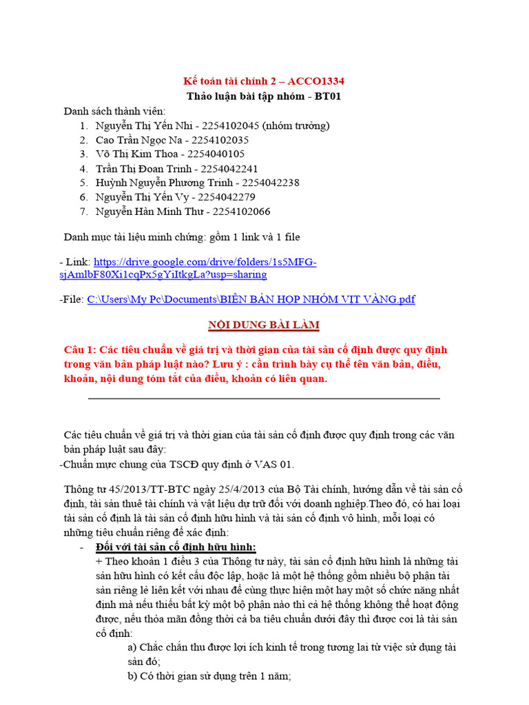 BT01 - KTTC2 - nhóm vịt vàng | PDF