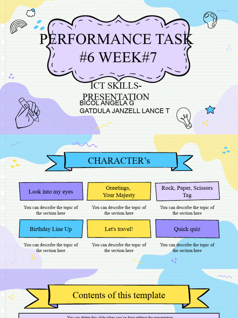 Performance Task #6 WEEK#7: Ict Skills-Presentation | PDF