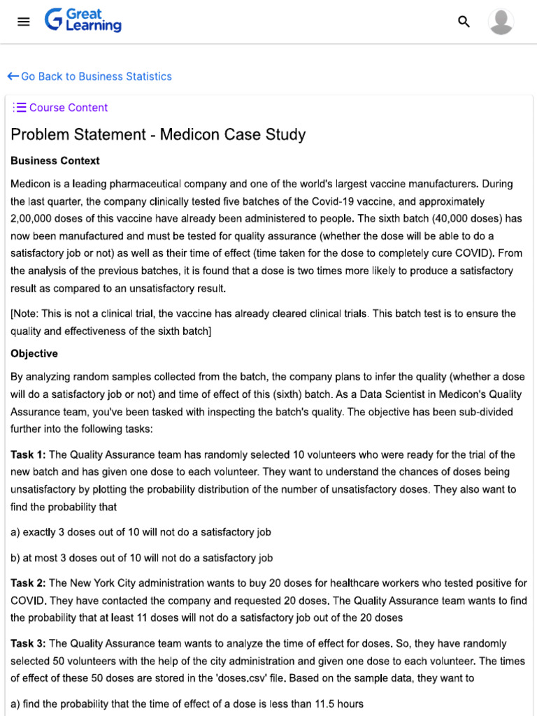 Problem Statement - Medicon Case Study | PDF