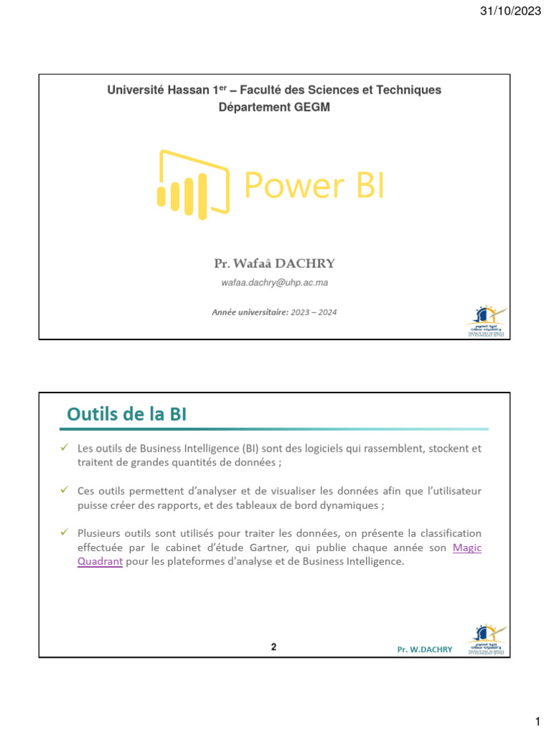 PowerBI WDA | PDF | Microsoft SQL Server | Informatique décisionnelle