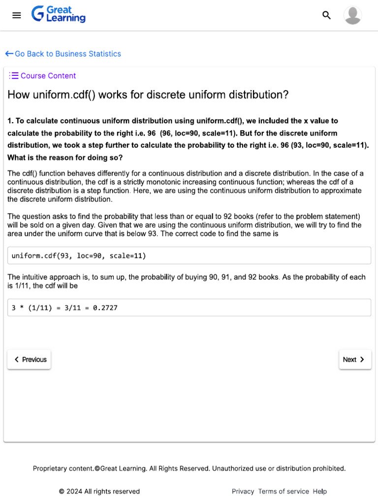 How Uniform.cdf Works for Discrete Uniform Distribution | PDF How Uniform.cdf Works for Discrete Uniform Distribution | PDF
