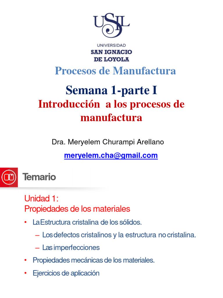 Sesión-1-Introduccion de Procesos de Manufactura | PDF | Rieles | Aleación