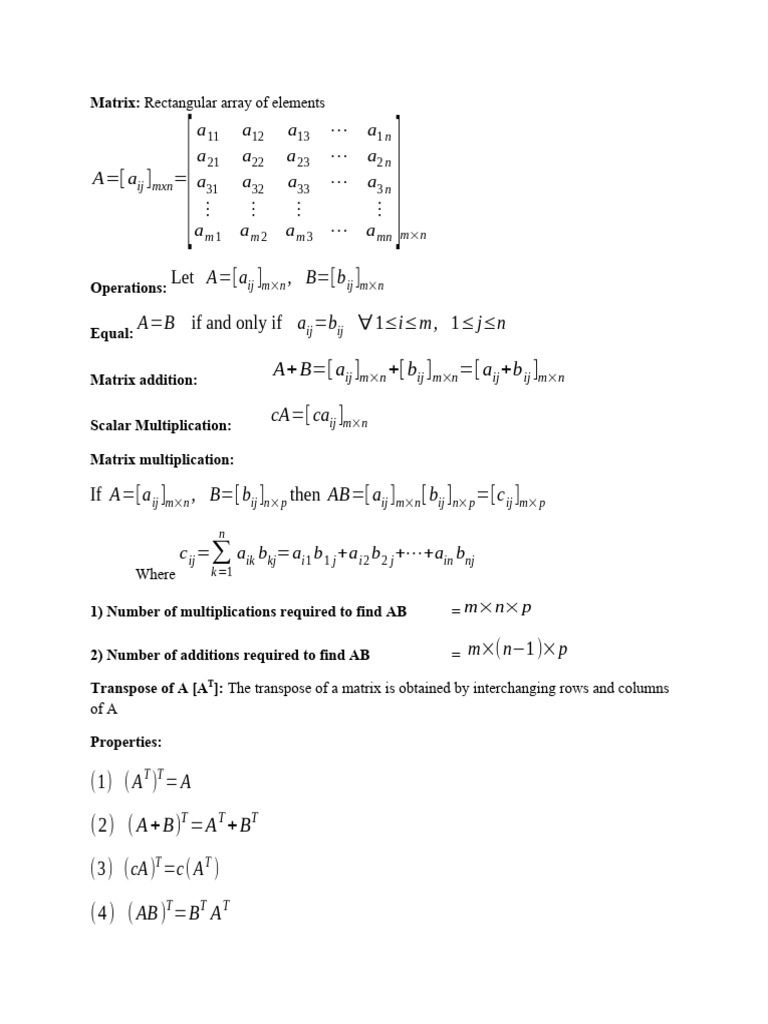 MATHS FORMULAS and Notes | PDF