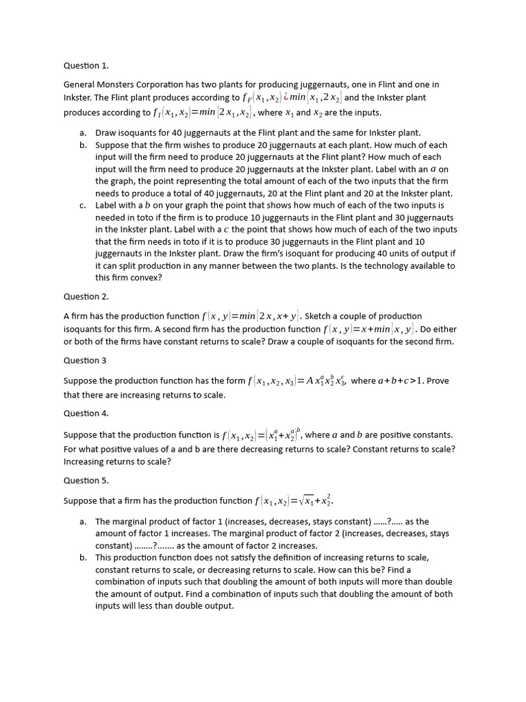 Problem Set - 212 Microeconomics | PDF