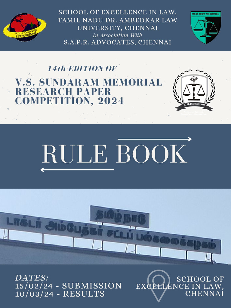14th V.S.Sundaram Memorial Research Paper Competition 24 | PDF | Law