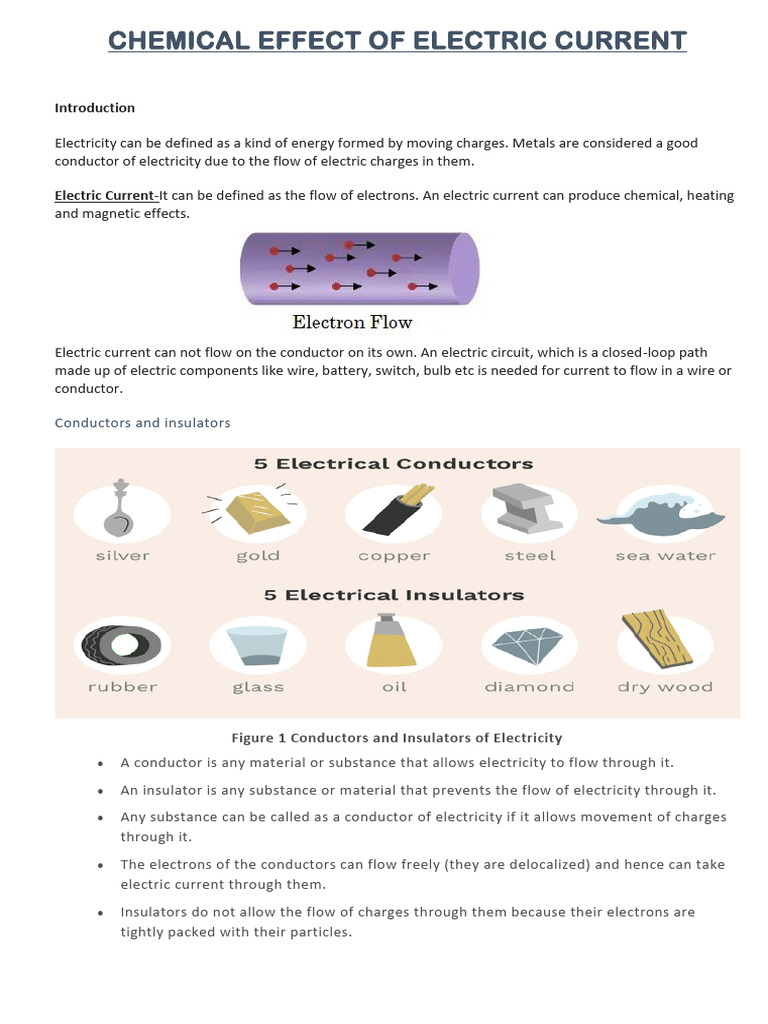 Chemical Effect of Electric Current | PDF