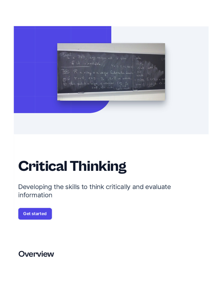 critical-thinking | PDF | Critical Thinking | Argument