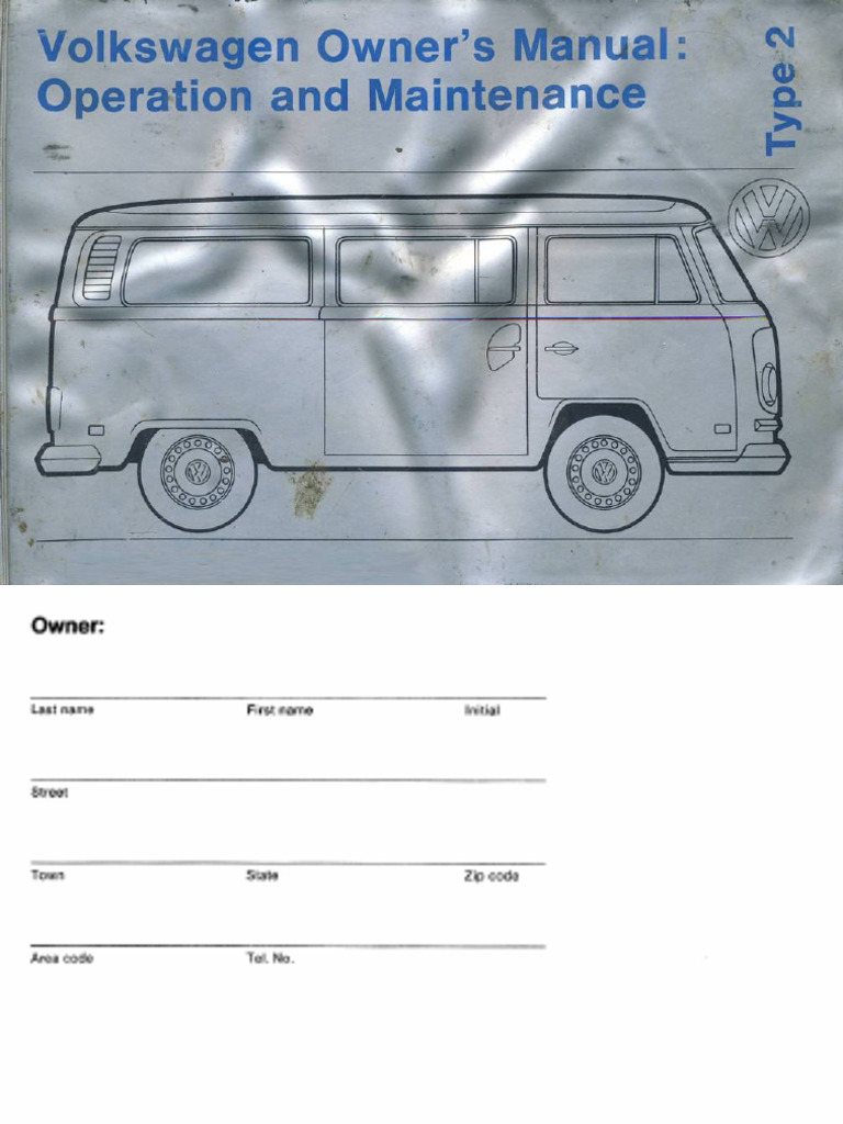 1972 Bus Owners Manual | PDF