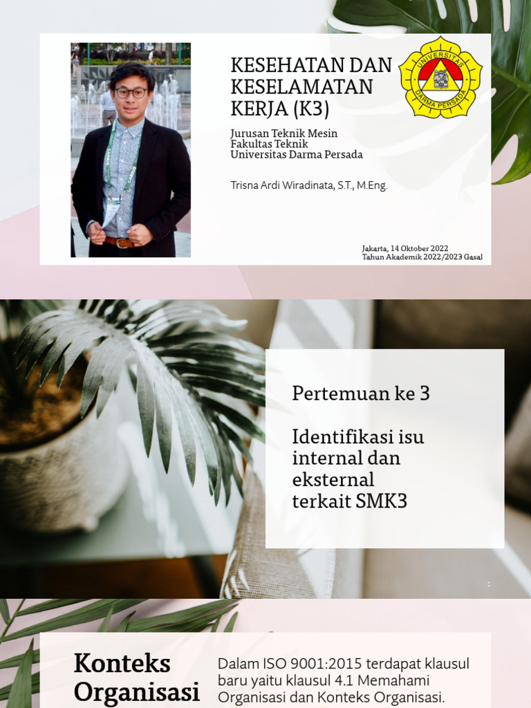 Pertemuan Ke-3 Kesehatan Dan Keselamatan Kerja (K3) | PDF