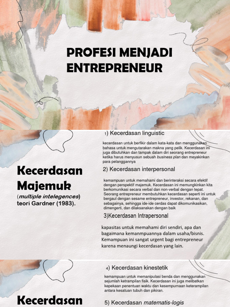 Profesi Menjadi Enterpreneur | PDF