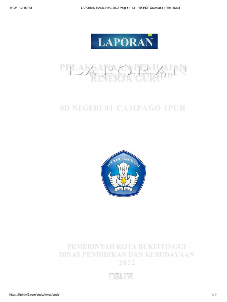 Laporan Hasil PKG 2022 | PDF