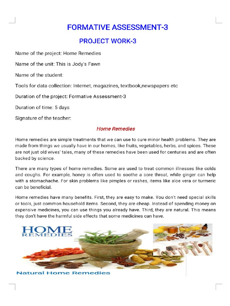 8th class FA-3 project | PDF