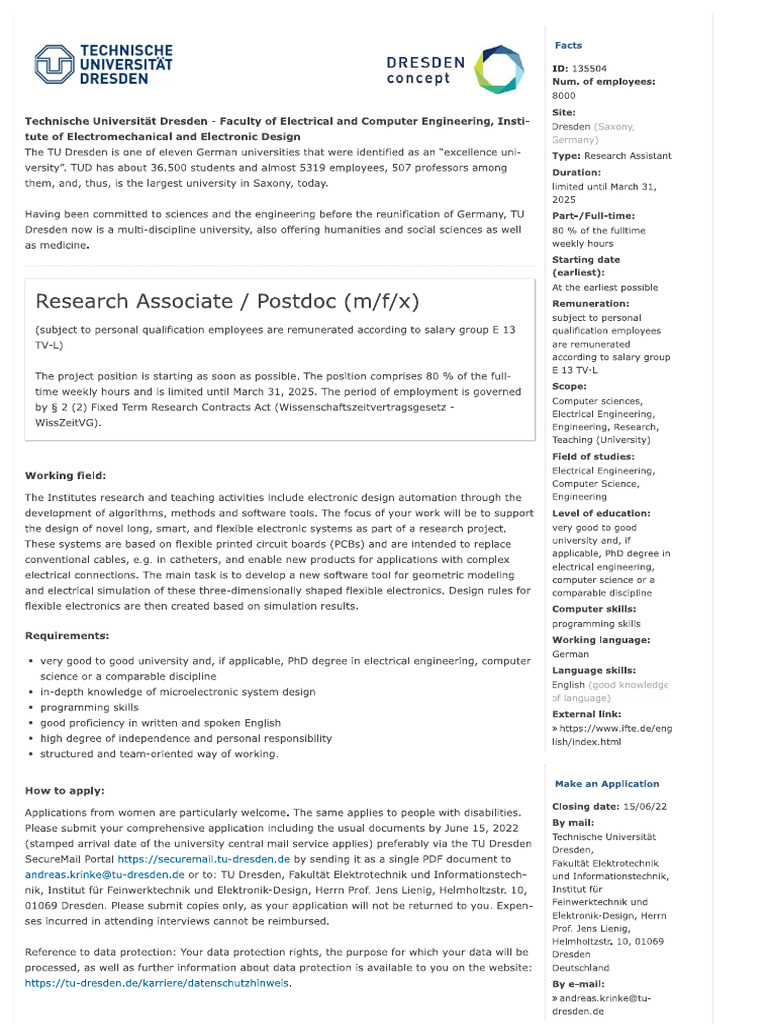TUD - Research Associate | PDF