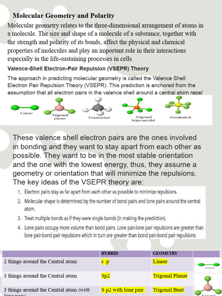 Molecular Geometry | PDF | Science & Mathematics