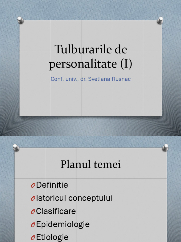Partea 3 - Tulburari de personalitate - generalitati | PDF