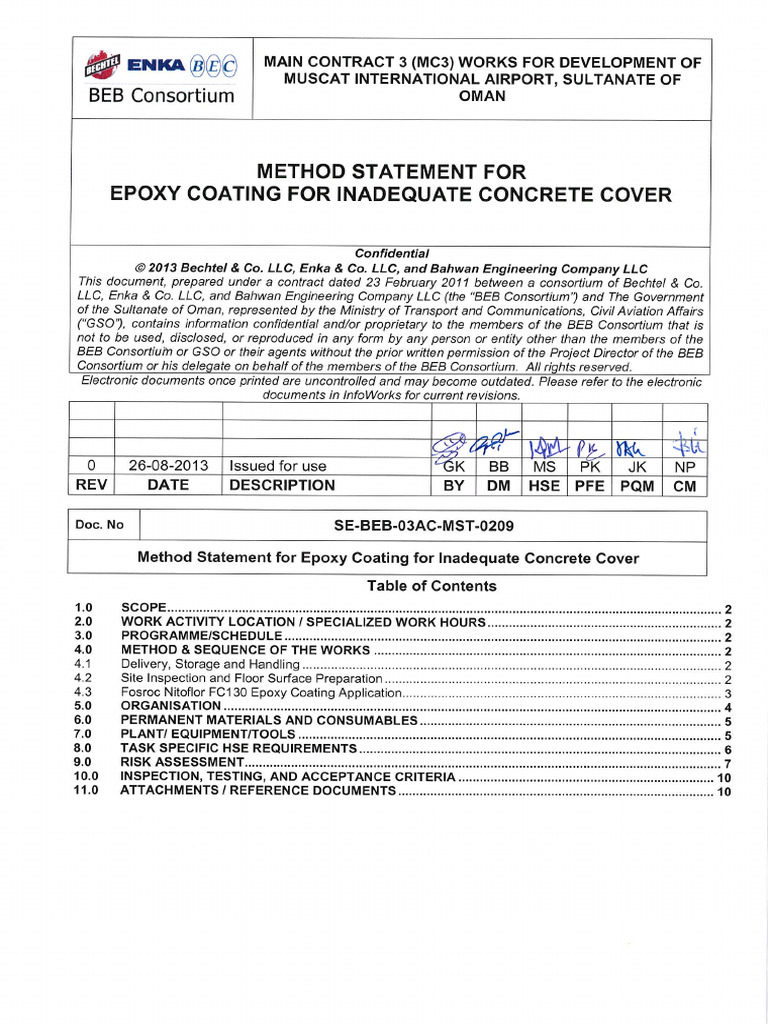 Epoxy Coating Method for Concrete | PDF