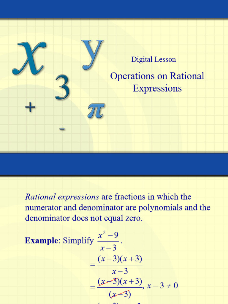 Simplifying Rational Expressions | PDF