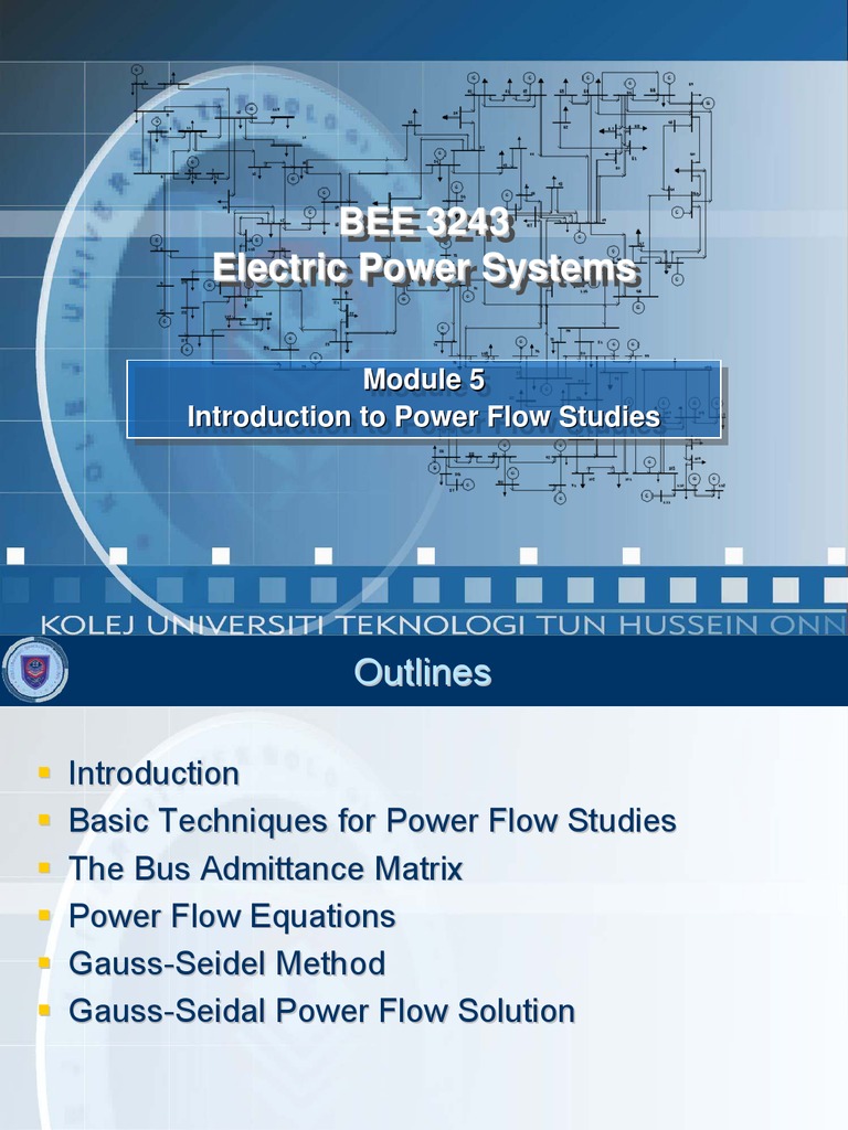 Module 6 Introduction To Power Flow Studies | PDF | Electric Power ...