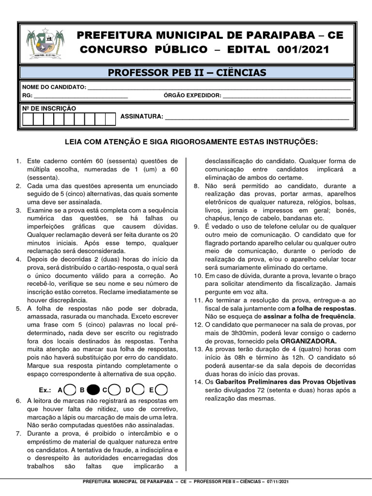 Professor Peb Ii - Ciências | PDF