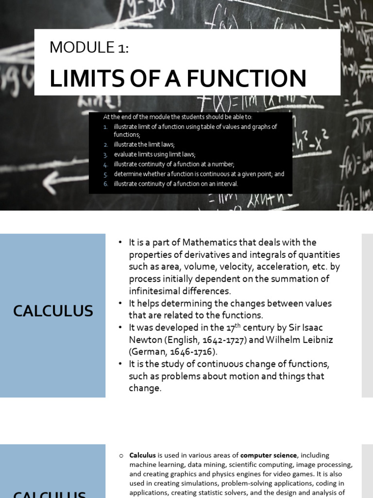 1.1 - Limits of A Function | PDF