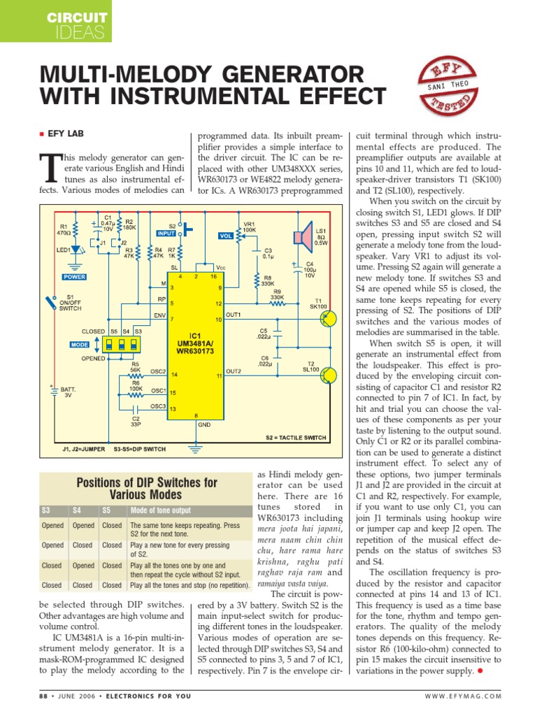 Melody Generator | PDF | Electrical Network | Capacitor