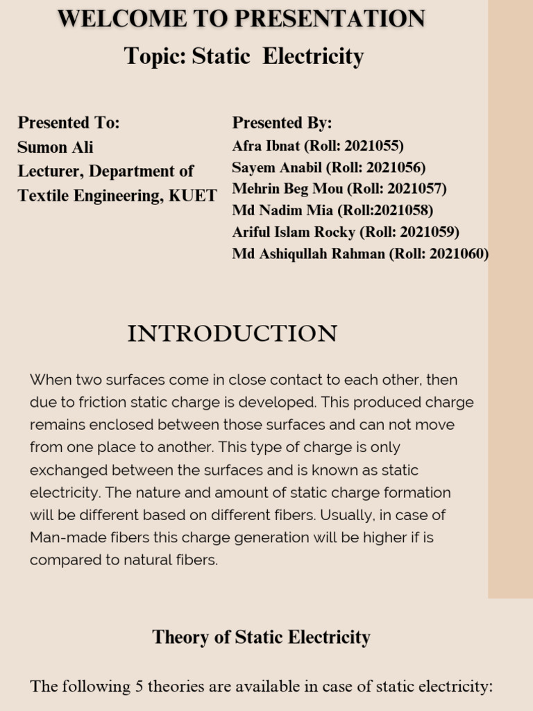 Presentation-Static Electricity | PDF
