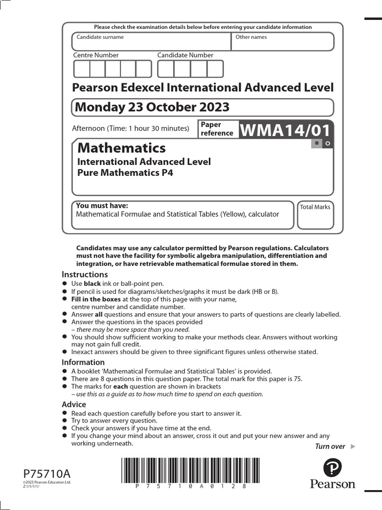 P4 Oct 23 | PDF | Mathematics | Area