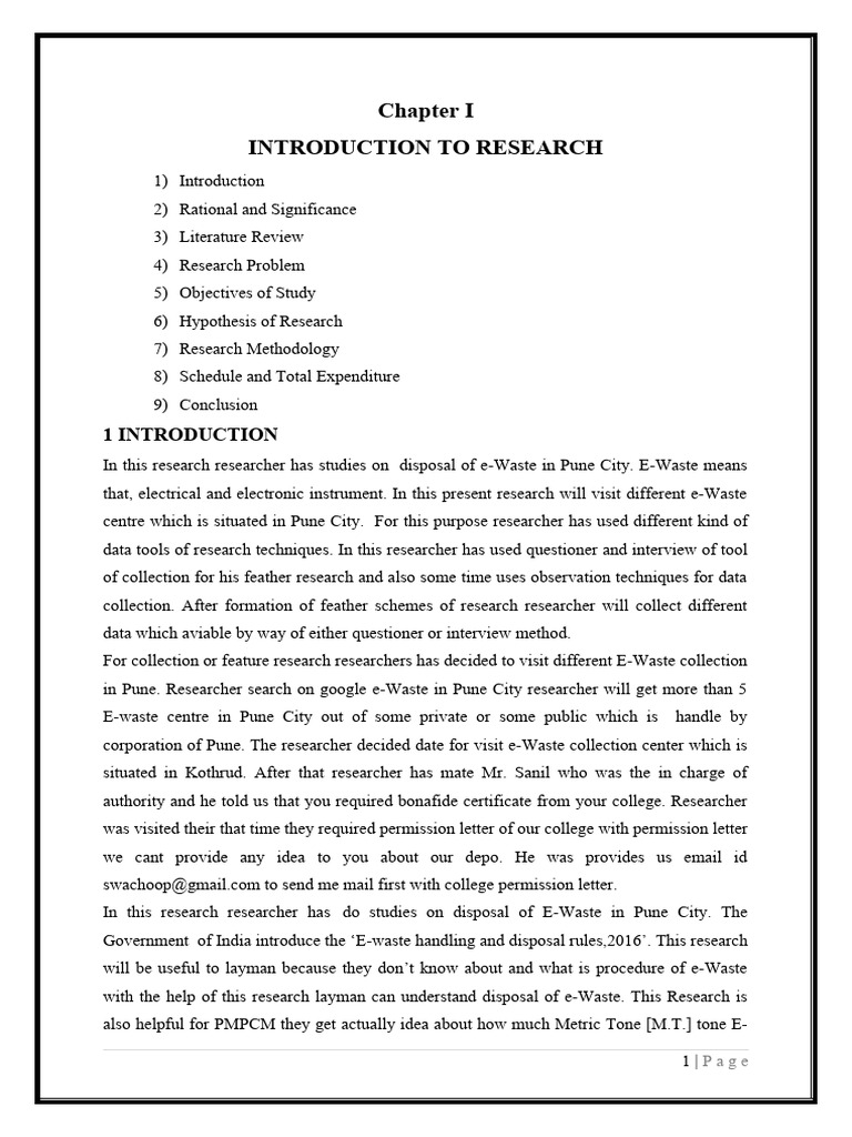 E-Waste Disposal Research in Pune City | PDF