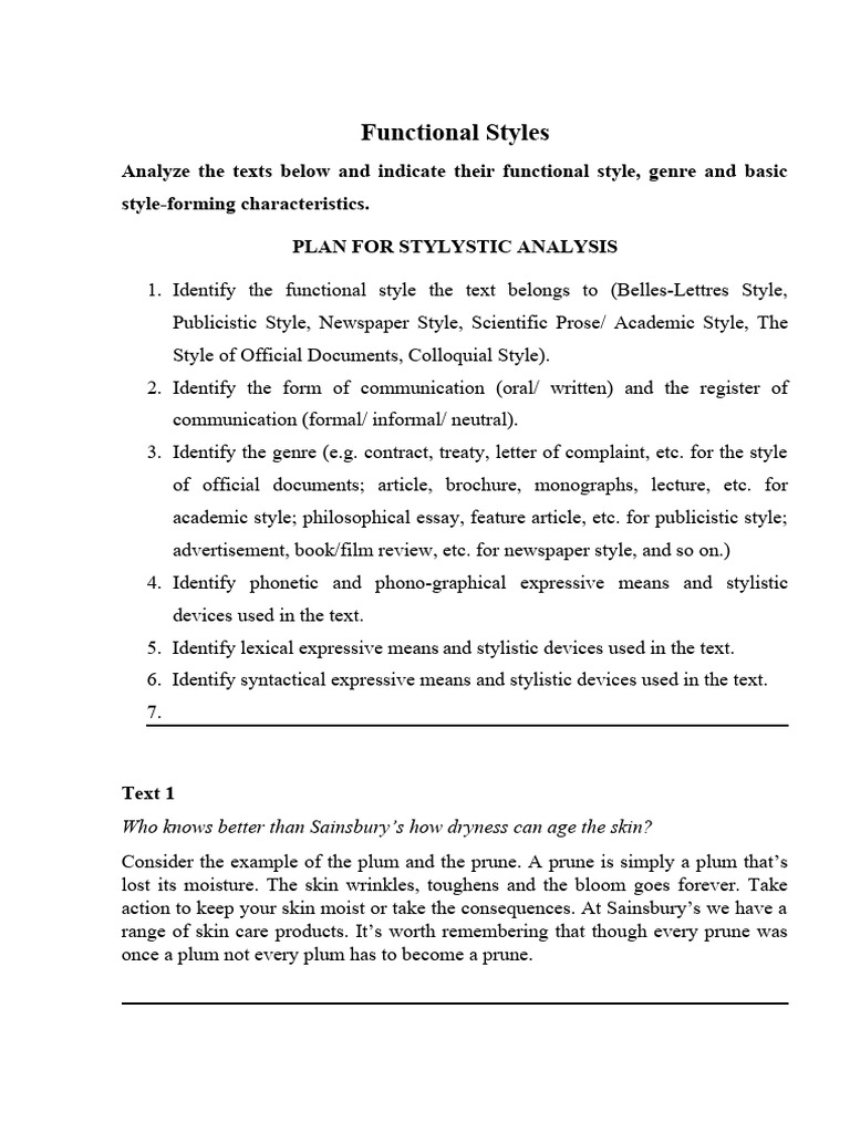 Task On Functional Styles | PDF