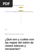 10 Reglas Imprescindibles del Salón | PDF | Aprendizaje