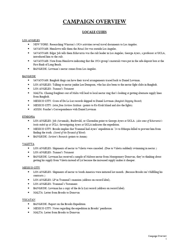 Campaign Overview Pdf