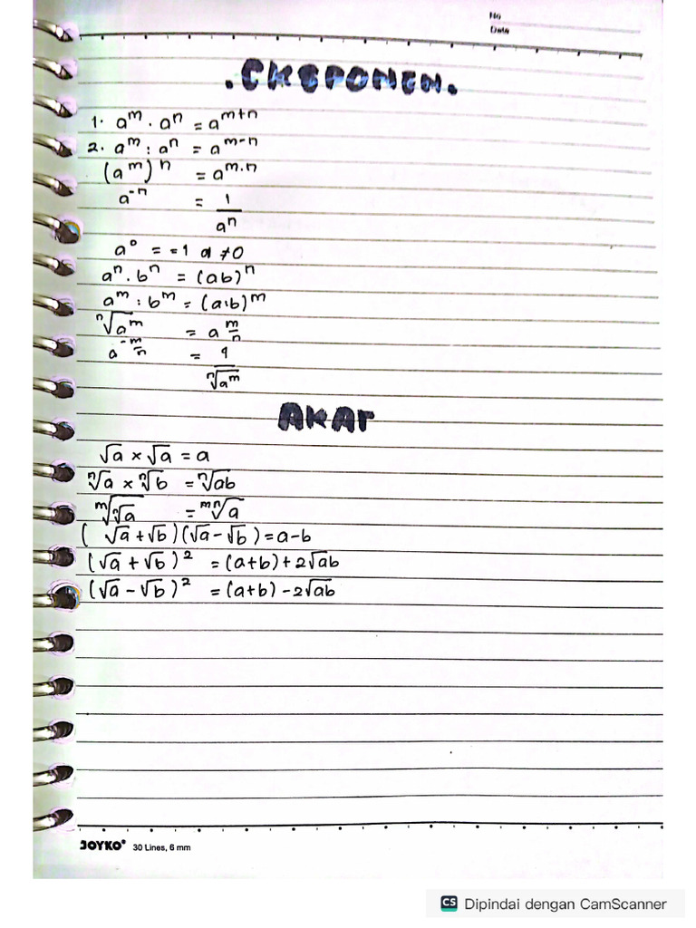 Catatan Eksponen | PDF