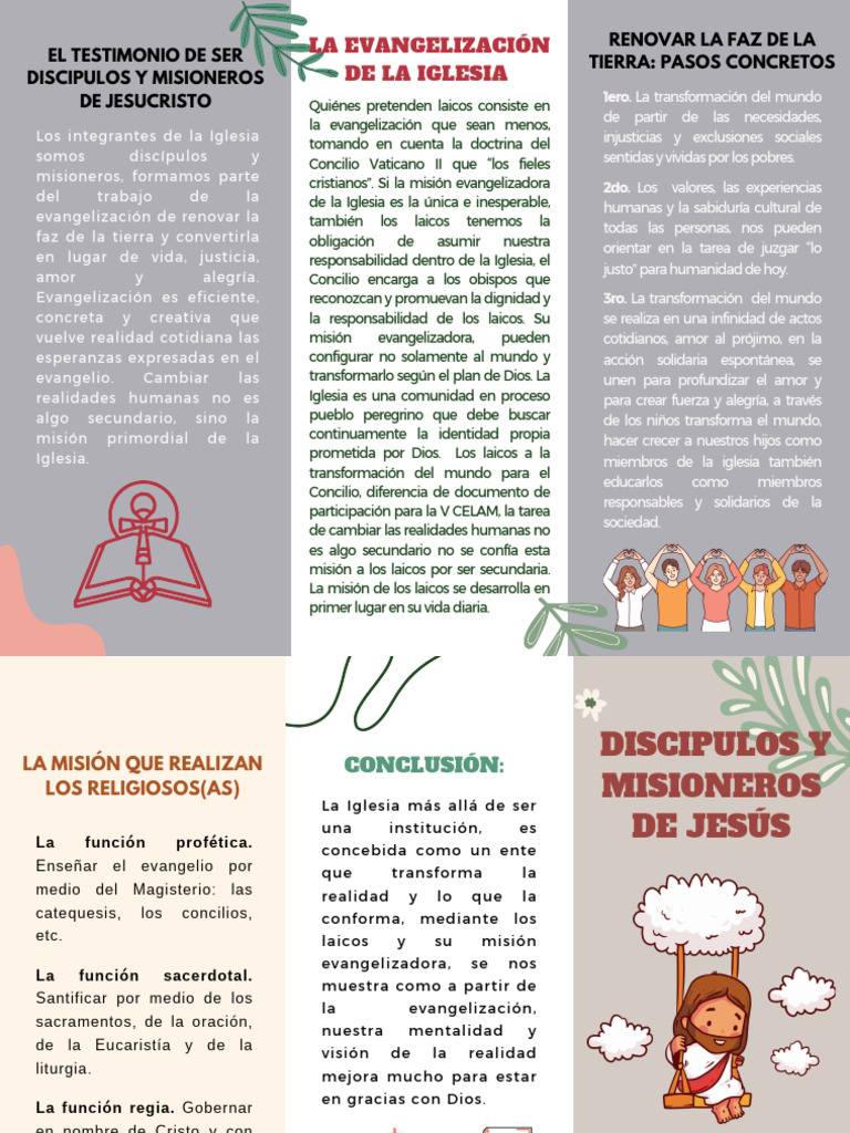 Triptico | PDF | Iglesia Católica | Laicado