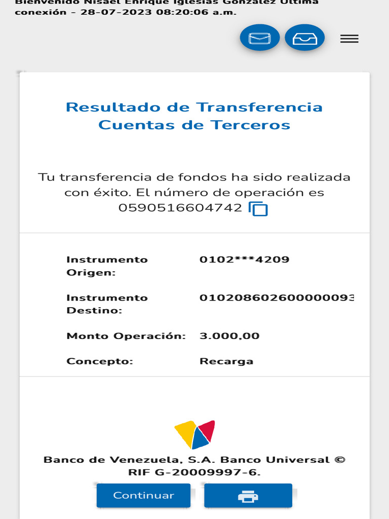 Resultado de Transferencia Resultado de Transferencia Cuentas de Terceros Cuentas de Terceros | PDF