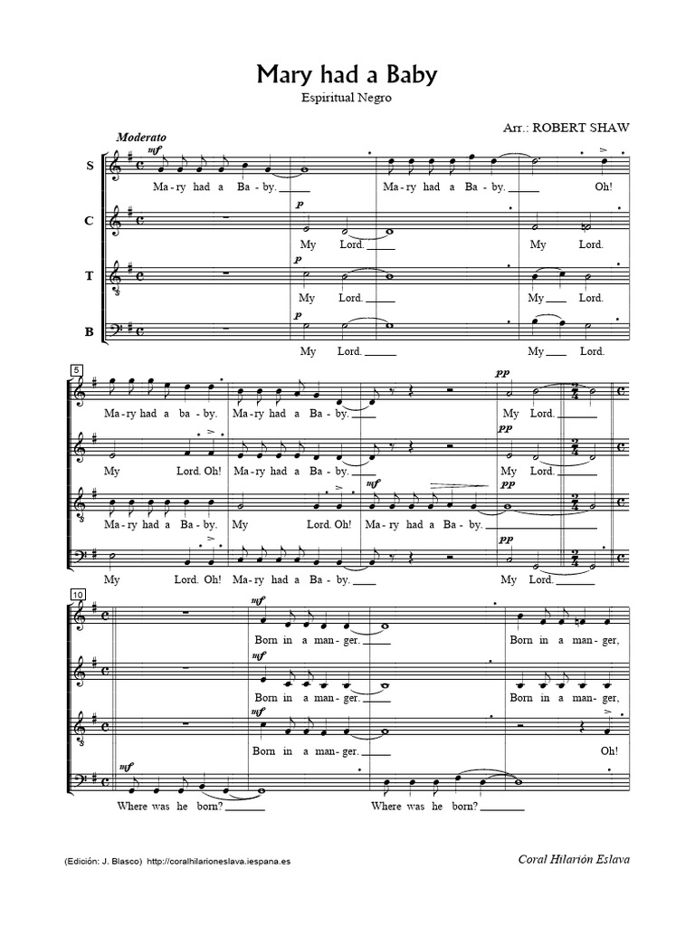 Mary had a Baby | PDF