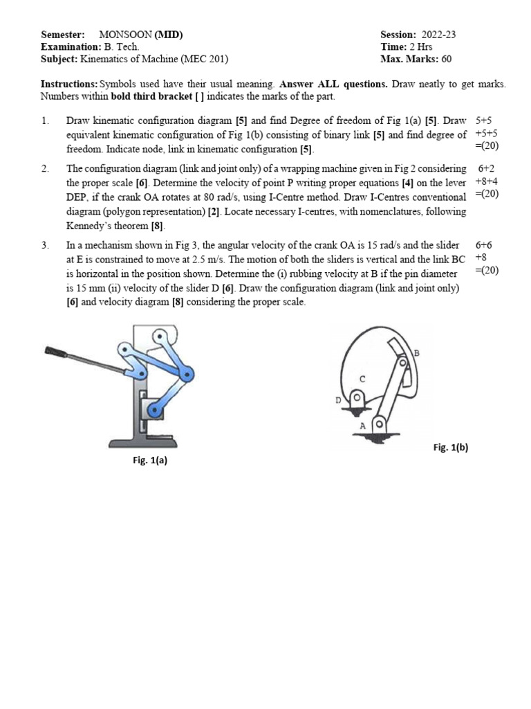 MID Sem Question Paper | PDF