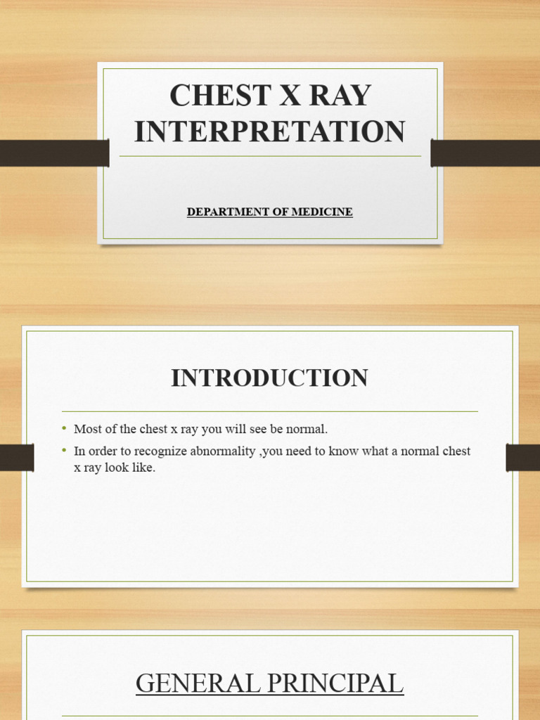 Chest X Ray Interpretation | PDF