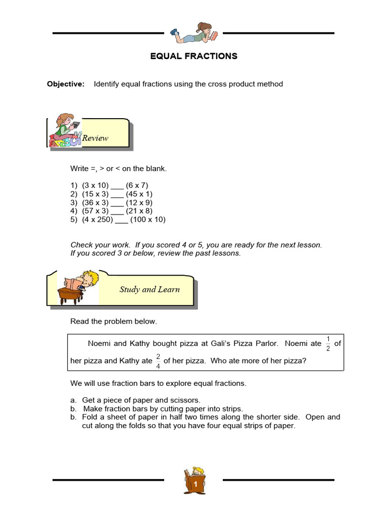 Equal Fractions | PDF