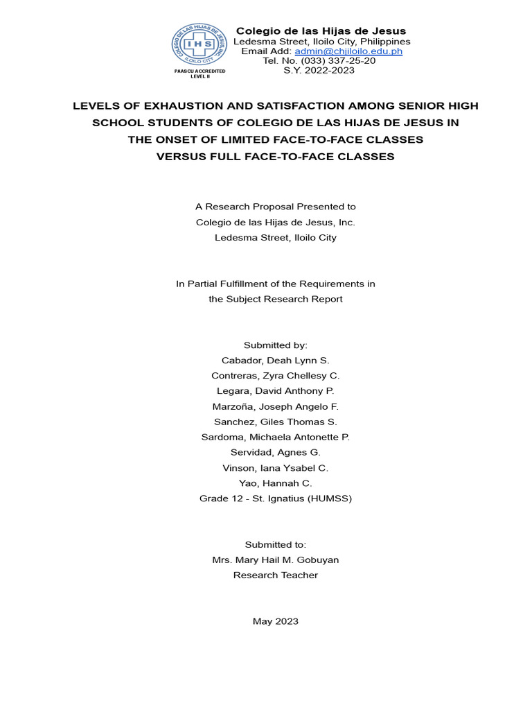 Final Research Study HUMSS | PDF