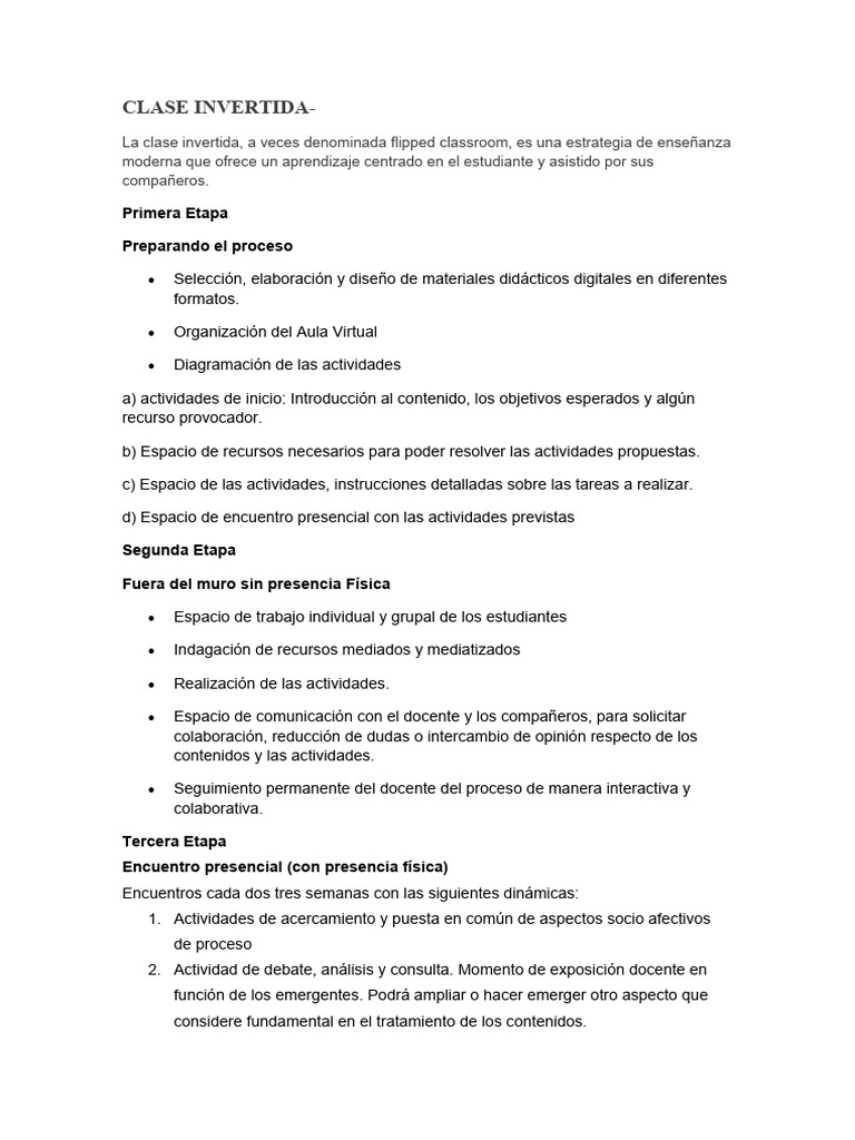 Clase Invertida | PDF