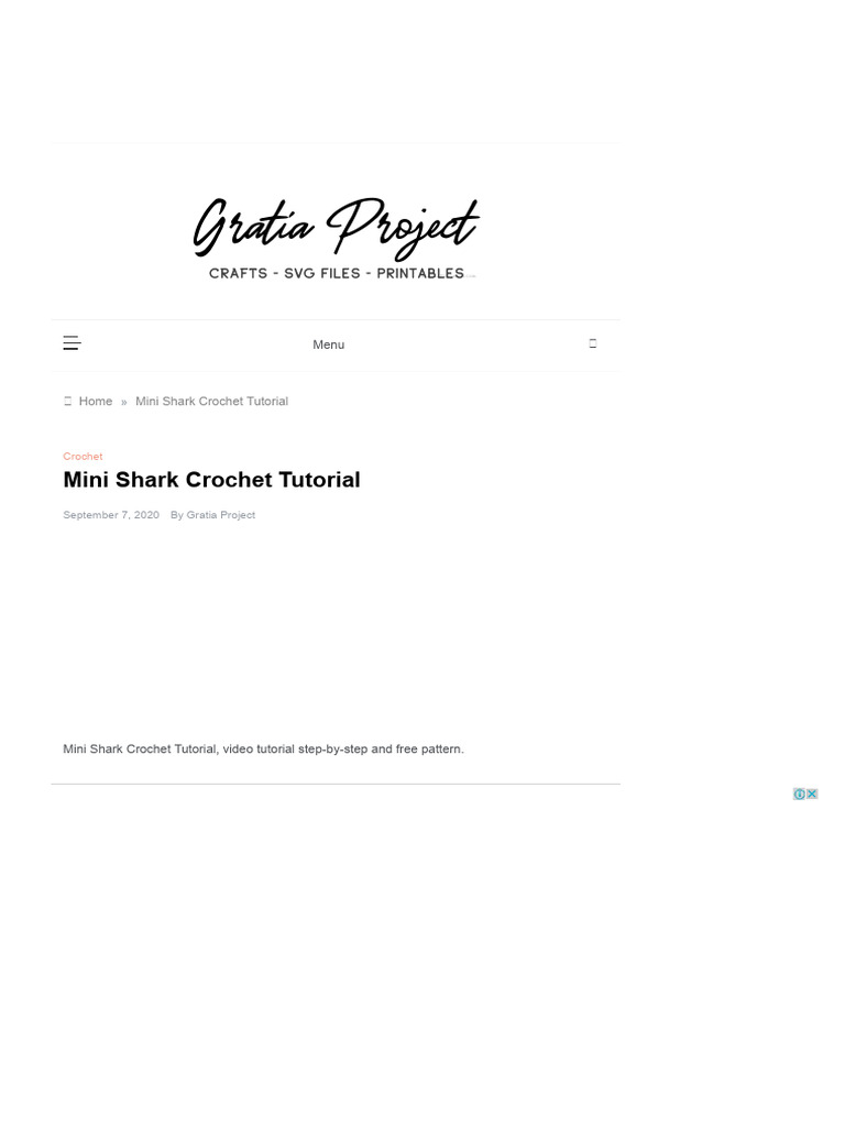 WWW Gratiaproject Com Mini Shark Crochet Tutorial HTM - Utm - Content CMP True | PDF | Crochet ...