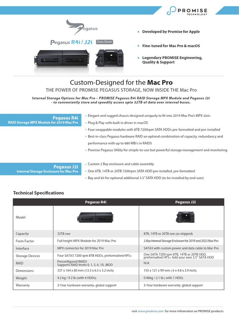 Pegasus+R4i J2i Datasheet Twopage EN 2023new | PDF | Hard Disk Drive ...