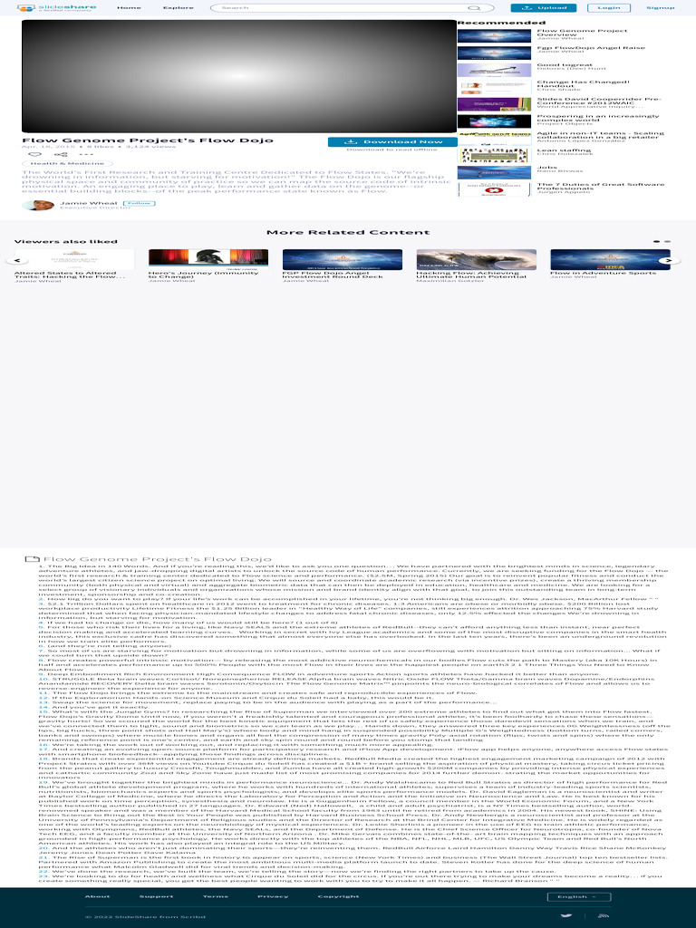 Flow Genome Project's Flow Dojo | PDF | Neuroscience